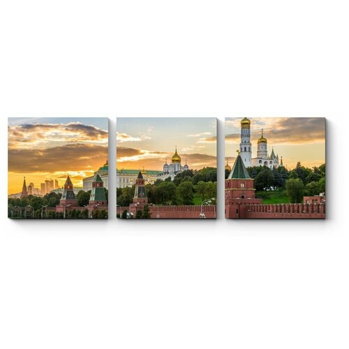 Модульная картина Закат в самом сердце Москвы 190x63