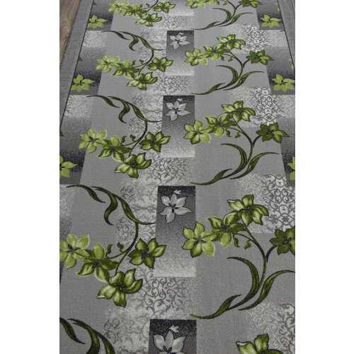 Ковровая дорожка на войлоке, Витебские ковры, с печатным рисунком, 1236_46, серая, 1.4*4 м