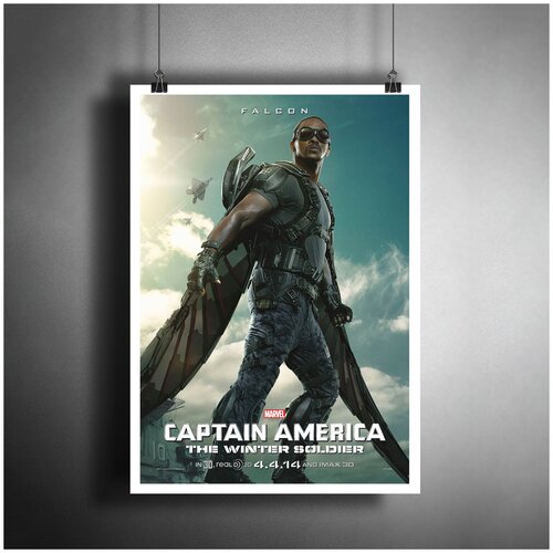 Постер плакат для интерьера "Первый мститель: Другая война. Капитан Америка. Марвел"/ Декор дома, офиса, комнаты A3 (297 x 420 мм)