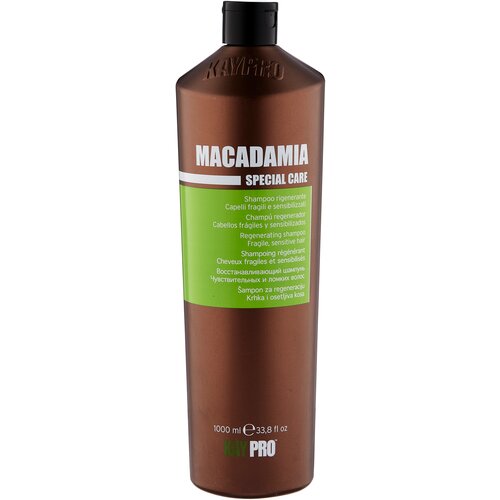 KayPro шампунь Macadamia восстанавливающий для чувствительных и ломких волос, 1000 мл