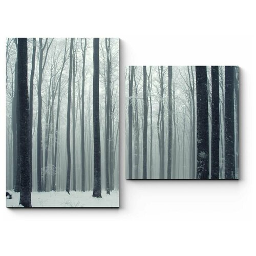 Модульная картина В зимнем лесу40x30
