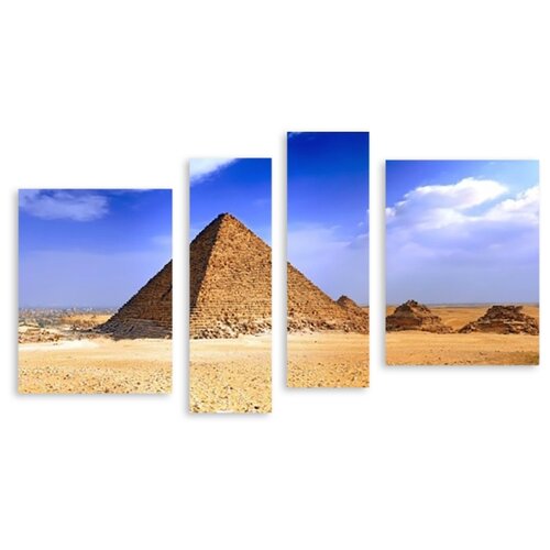 Модульная картина на холсте "Пирамиды" 170x102 см
