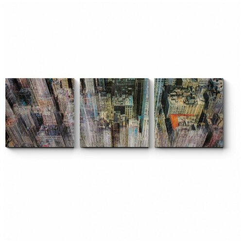 Модульная картина Размытые небоскребы170x57