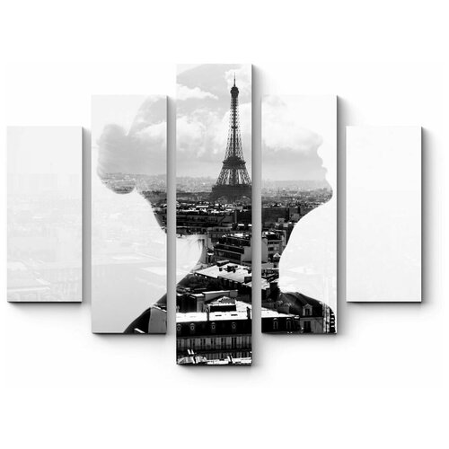 Модульная картина Очарование Парижем 135x108