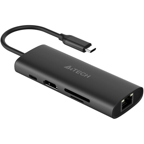 Разветвитель USB-C A4Tech DST-80C серый