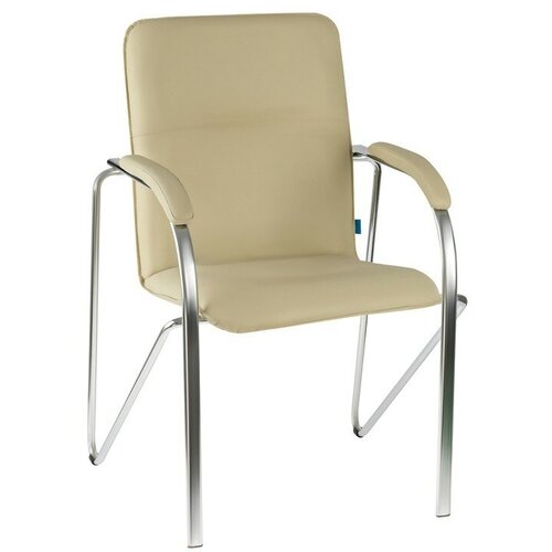 Комплект стульев Helmi Самба М (HL-F04), металл/искусственная кожа, 2 шт., цвет: бежевый/хром