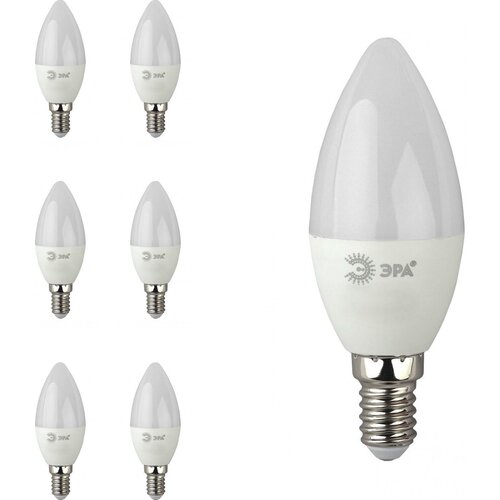 Светодиодная лампа ЭРА B35 10W эквивалент 70W 2700K 800Лм E14 свеча (комплект из 6 шт)