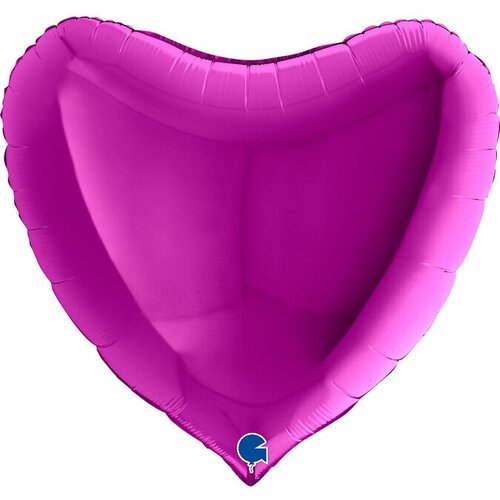 Шар (36'/91 см) Сердце, Пурпурный, 1 шт.