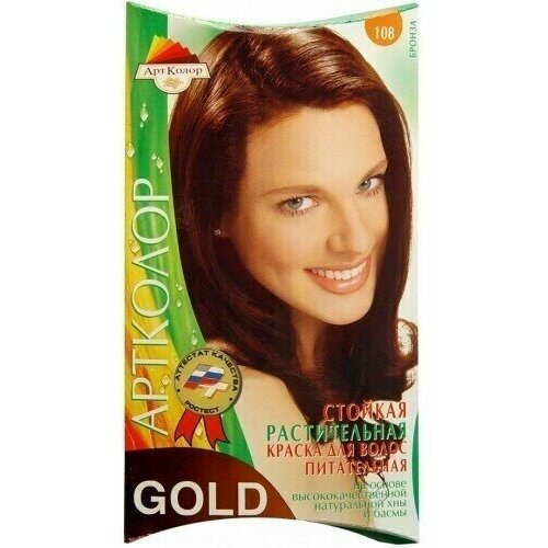 АртКолор Gold Краска для волос, тон 108 - Бронза, 9 упаковок