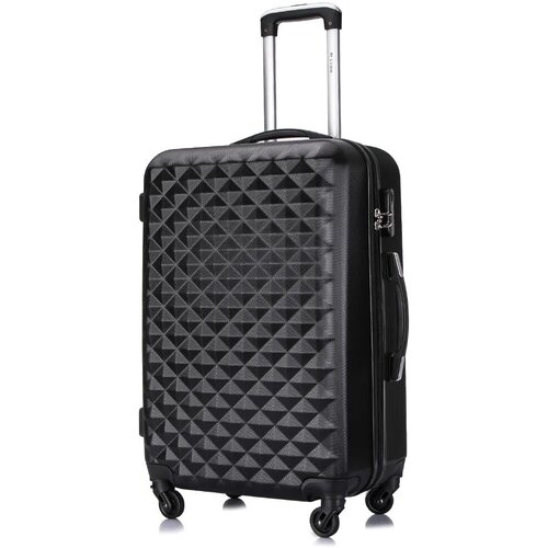 Умный чемодан L'case Phatthaya, 105 л, размер L, черный