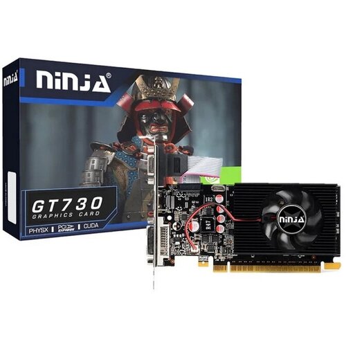 Видеокарта Ninja (Sinotex) NVIDIA GT730 4GB 128-Bit DDR3 DVI HDMI CRT 1FAN RTL (NF73NP043F)