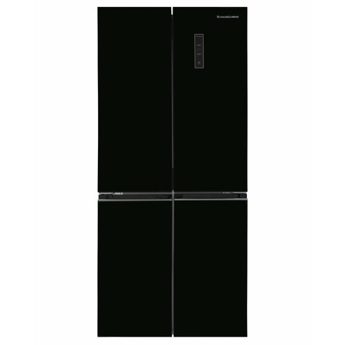 Холодильник отдельно стоящий Schaub Lorenz SLU X495GY4EI, Cross Door, TOTAL NO FROST, инверторный компрессор, LED дисплей, черное стекло