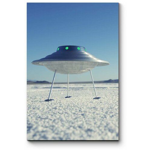 Модульная картина Летающая тарелка в пустыне 60x90