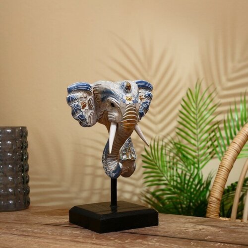 Сувенир Голова слона на подставке, албезия 35 см
