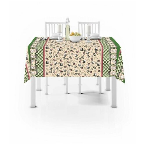 Набор столового белья "Мари Санна"; Мыши в банках зеленая; размер 150 х 200