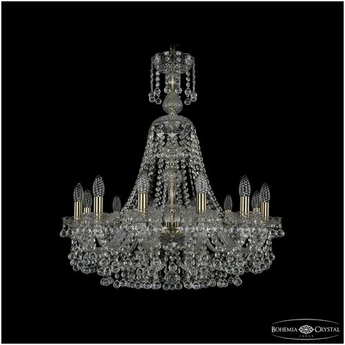 Люстра Bohemia Ivele Crystal 1409 1409/12/240/XL-75/Pa, E14, 480 Вт, кол-во ламп: 12 шт., цвет: бесцветный