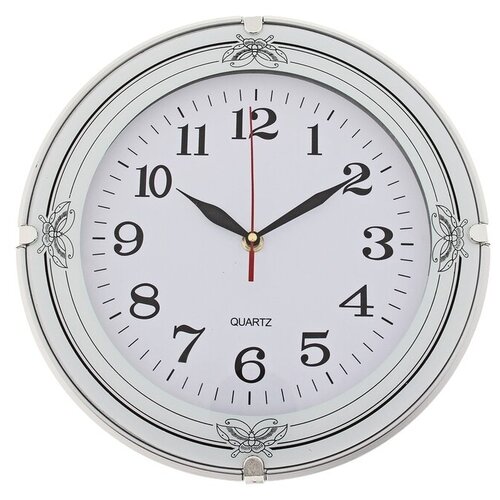 Часы настенные, серия: Классика, "Жаннетт", дискретный ход, d-30 см