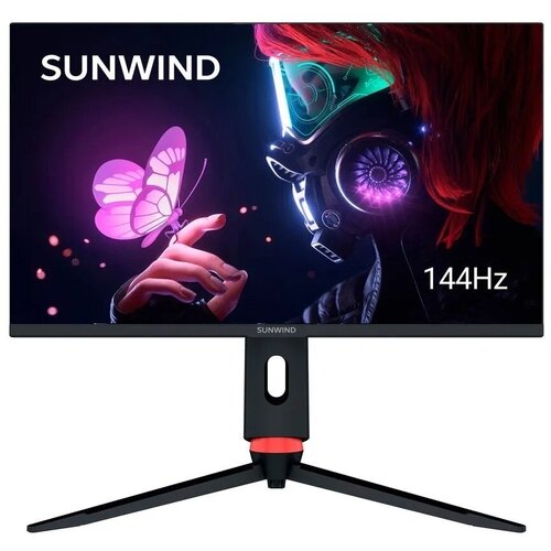 Монитор SunWind 23.8 дюймов, монитор с частотой 144ГЦ, IPS-матрица, игровой монитор черного цвета