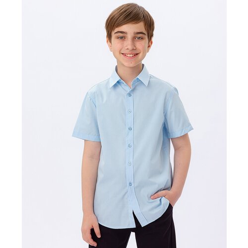 Школьная рубашка Button Blue, размер 158, голубой