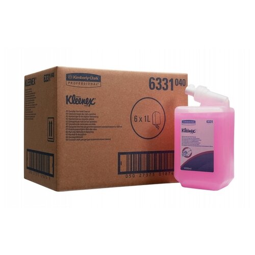 Kimberly-Clark Professional Жидкое мыло в картридже Kleenex Everyday Use розовое цветы, 6 шт., 1 л