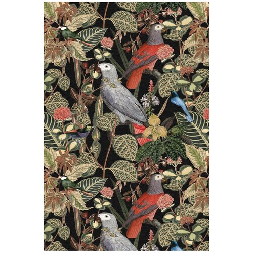Постер / Плакат / Картина Джунгли - Птицы тропического леса 90х120 см в подарочном тубусе