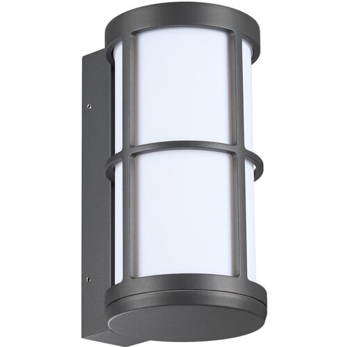 Novotech Уличный настенный светильник Zebra 370775, E27, 18 Вт, цвет арматуры: серебристый, цвет плафона белый
