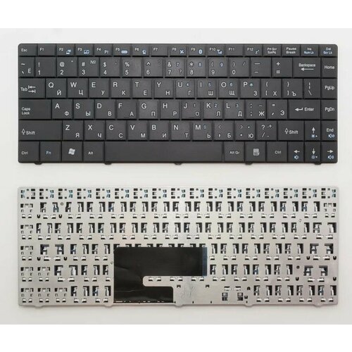 Клавиатура для ноутбука MSI Wind U250 черная (черный шлейф)