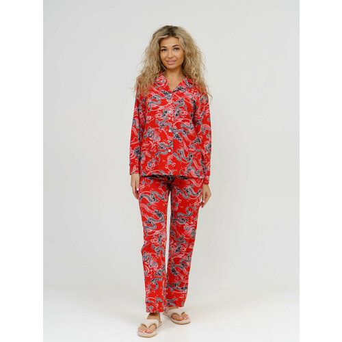 Пижама  NSD-STYLE, размер 50, красный