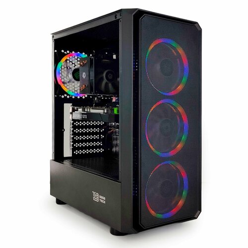 Игровой PC юкомс Ryzen 3 2200G, GTX 1650 4GB, HDD 1TB, SSD 2TB, 16GB DDR4, БП 450W, win 10 pro, Black game case