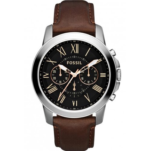 Наручные часы FOSSIL Grant FS4813, черный, коричневый