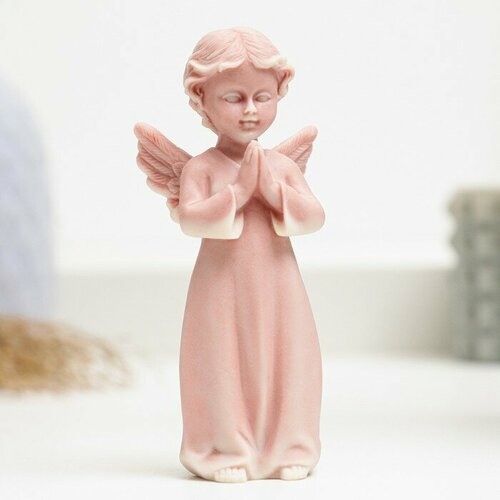 Сувениры из мраморной крошки Фигура "Ангелочек в молитве" 10см