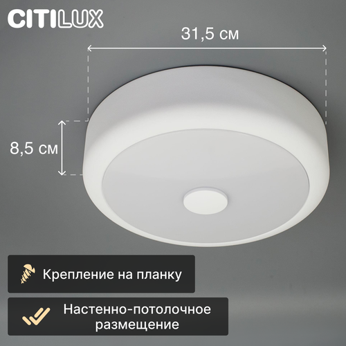 Светильник светодиодный Citilux Фостер-1 CL706120, 20 Вт, кол-во ламп: 20 шт., цвет: белый