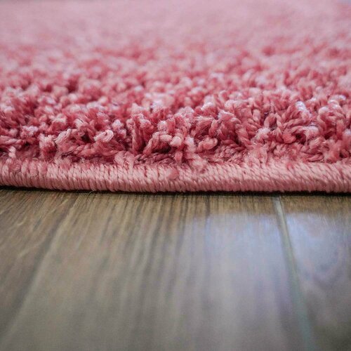 Коврик розовый пушистый 60х100 Dream floor, шегги, коврик прикроватный, с ворсом, ковер с длинным ворсом, коврик в спальню, шегги.