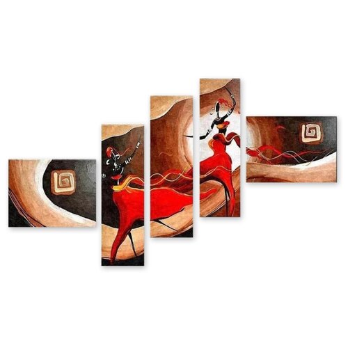 Модульная картина на холсте "Танец африканских жриц" 170x105 см