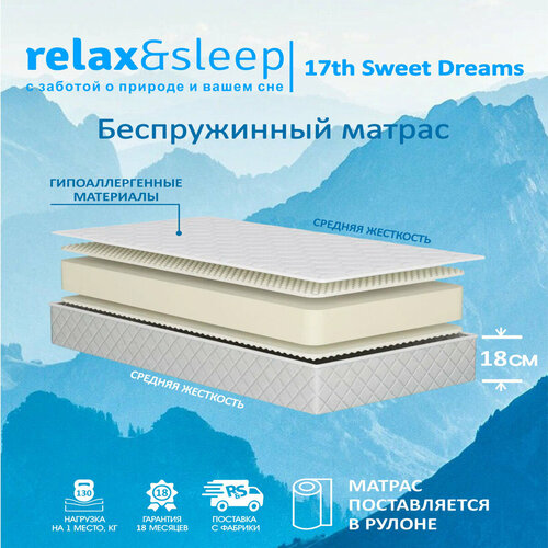 Матрас Relax&Sleep ортопедический беспружинный 17th Sweet Dreams (70 / 195)