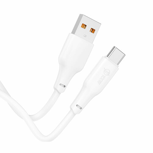 Кабель USB - Type-C HOCO X93 Force, 1.0м, 6.0A, PD 100Вт, цвет: белый
