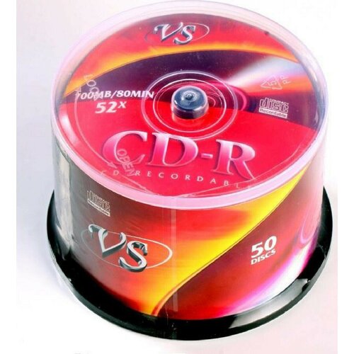 CD-R Носители информации CD-R, 52x, VS, Cake/50, VSCDRCB5001