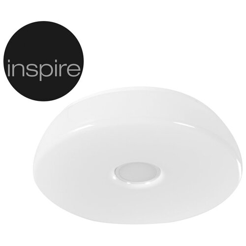 Светильник настенно-потолочный светодиодный влагозащищенный Inspire Parabolic с пультом, Bluetooth-динамик, 13 м², цвет белый