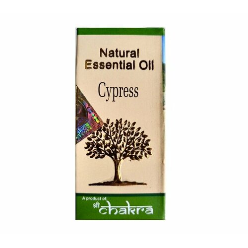 Natural Essential Oil CYPRESS, Shri Chakra (Натуральное эфирное масло кипарис, Шри Чакра), 10 мл.