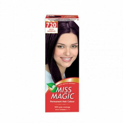 MISS MAGIC Краска для волос, тон 720 Дикая вишня, 90 мл