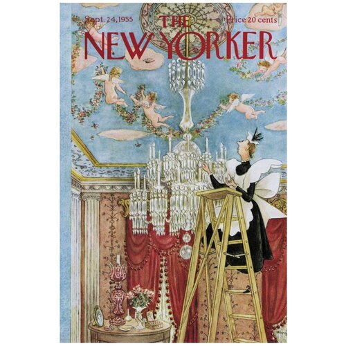 Постер / Плакат / Картина Обложки New Yorker - Уборка в особняке 90х120 см в подарочном тубусе