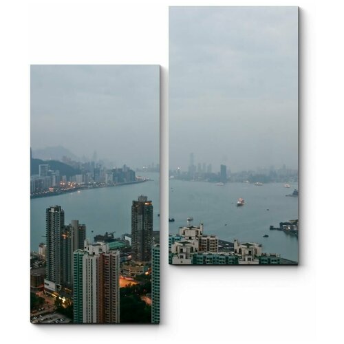 Модульная картина Пробуждающийся Гонконг110x138