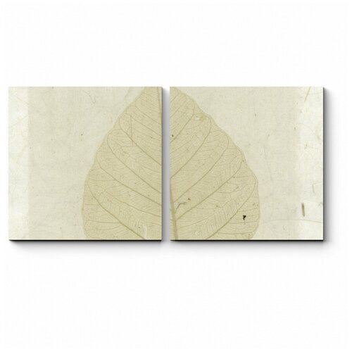 Модульная картина Одинокий лист 150x75