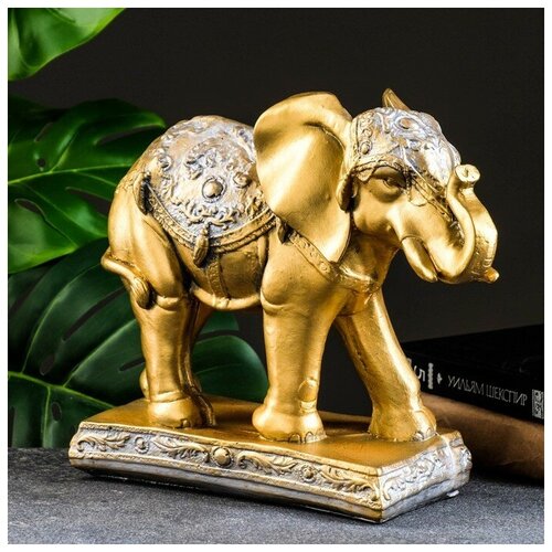 Хорошие сувениры Фигура "Слон средний" бронза/серебро 31х12х27см
