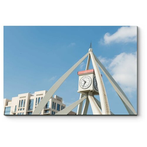 Модульная картина Часы белоснежного Дубая50x33
