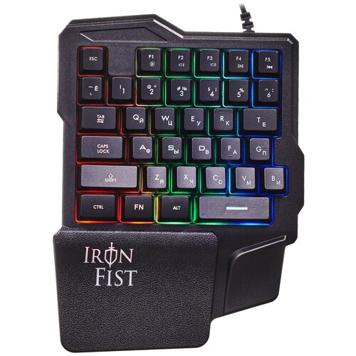 Игровая клавиатура OKLICK 701G IRON FIST черный, английская/русская (ISO)