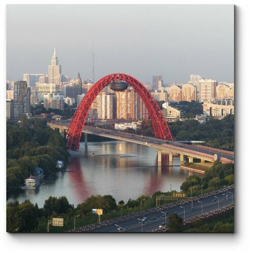 Модульная картина Городской пейзаж Москвы40x40