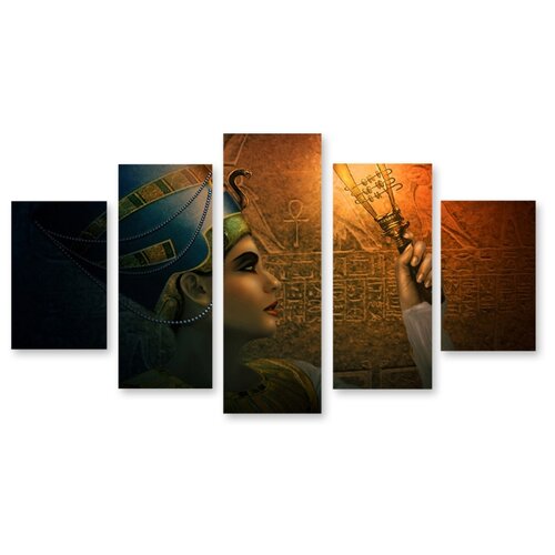 Модульная картина на холсте "Царица Египта" 150x90 см