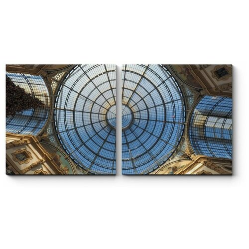 Модульная картина Стеклянный купол Миланского собора70x35