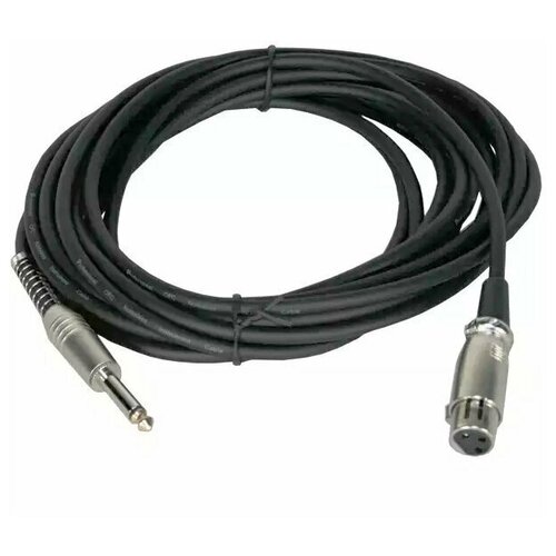 Invotone ACM1006/BK микрофонный кабель XLR мама-Jack mono 6 м